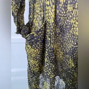 Lisa Bayne | Dresses | Lisa Bayne Lagenlook Mesh Crinkle Asymmetrical ...